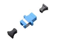 China SC UPC Single Mode SX with Flange With Metal Clips Fiber Optic Adapter for sale