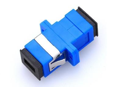 China Industrial SC Fiber Adapter With Metal Clips Simplex Connector With Flange for sale