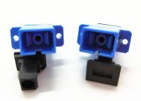 China Industrial SC Fiber Adapter With Metal Clips Simplex Connector With Flange for sale