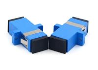 China CATV Fiber Optic Adapters PC SC Simplex Connector With Metal Clips for sale