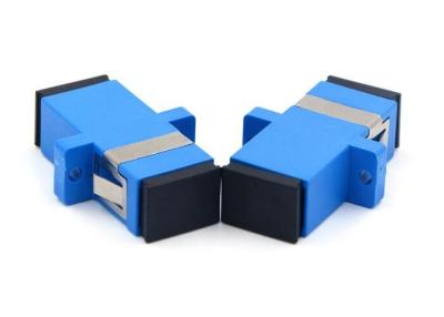 China CATV Fiber Optic Adapters PC SC Simplex Connector With Metal Clips for sale