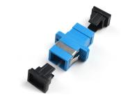 China CATV Fiber Optic Adapters PC SC Simplex Connector With Metal Clips for sale