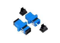 China Simplex Single Mode SC PC Fiber Optic Adapters Tensility Resist 600g for sale