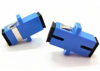 China Simplex Single Mode SC PC Fiber Optic Adapters Tensility Resist 600g for sale