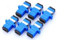 China Simplex Single Mode SC PC Fiber Optic Adapters Tensility Resist 600g for sale