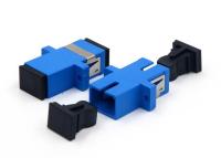 China SC UPC Single Mode Fiber Adapter With Flanges And Metal Clips for sale