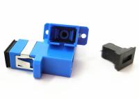China SC UPC Single Mode Fiber Adapter With Flanges And Metal Clips for sale