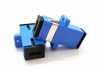 China SC UPC Single Mode Fiber Adapter With Flanges And Metal Clips for sale