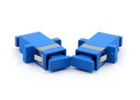 China Blue Fiber Optic LC To SC Adapter Ceramic Sleeve ABS Housing for sale