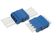 China Quad Fiber Optic Adapters CATV Lc To Lc Coupler Fiber Connection for sale