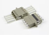 China FTTX FTTH Fiber Optic Connector Adapters Quad With Flange for sale