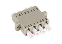 China FTTX FTTH Fiber Optic Connector Adapters Quad With Flange for sale
