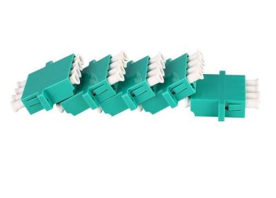 China LC UPC OM3 Quad Fiber Optic Adapters Connectors With Flange for sale