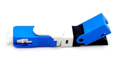 China Blue FTTH SC UPC Fiber Optic Fast Connectors 0.2dB For Network for sale