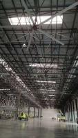 China Super Duty HVLS 220V High Output Big Industrial Ceiling Fans With Silver Blades for sale