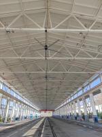 China 3.8m 12 Feet HVLS Fan PMSM HVLS Industrial Fans With 2MM Thinkness Fan Blade for sale