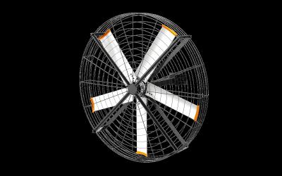 China 2m Industrial Outdoor Wall Mount Fans Industrial Hanging Fans 6 Blades for sale