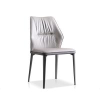 China Dining Chair Metal Frame Leather Upholstery High Back Restaurant 460x500x840mm for sale