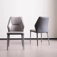 China Dining Chair Metal Frame Leather Upholstery High Back Restaurant 460x500x840mm for sale