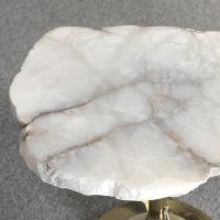 China White Gold Granite Top End Table Shiny Silver Side Table Granite Top for sale