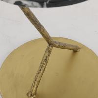 China Round Stainless Steel End Table Antique Bronze 450mm Dia 550mm Height Marble Top for sale