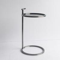 China Stainless Steel Side Table Satin Black 350mm Dia 550mm Height Hotel Bedroom for sale