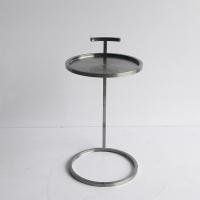 China Stainless Steel Side Table Satin Black 350mm Dia 550mm Height Hotel Bedroom for sale