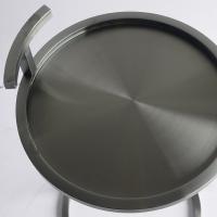 China Stainless Steel Side Table Satin Black 350mm Dia 550mm Height Hotel Bedroom for sale