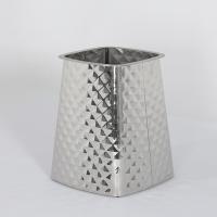 China Shiny Silver Round Stainless Steel Dining Table Customized Marble Top Dining Table for sale