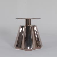 China Custom Marble Dining Table 1500mm Mirror Finish Gray Marble Top Stainless Steel Base for sale