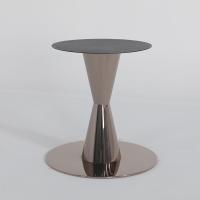 China Stainless Marble Stone Dining Table Rose Gold Marble Top Dining Set for sale