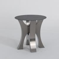 China Round Luxury Marble Dining Table Stainless Steel Solid Marble Top 1500mm Dia for sale