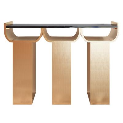 China Entrance Marble Console With Drawers Marble And Iron Console Table for sale