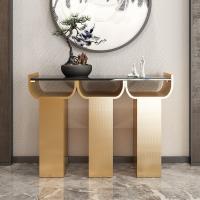 China Entrance Marble Console With Drawers Marble And Iron Console Table for sale
