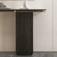 China White Small Marble Console Table Oak Mixed Stainless Steel Console Table for sale