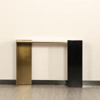 China Bronze Marble Narrow Console Table For Hotel Living Room for sale