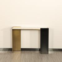 China Bronze Marble Narrow Console Table For Hotel Living Room for sale