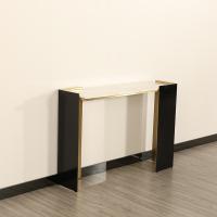 China Bronze Marble Narrow Console Table For Hotel Living Room for sale
