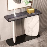 China Customized Iron Base Marble Top Console Table 1200x400x900mm Stainless Steel for sale