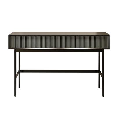 China Oak Marble Top Console Table with Drawers Slim 1200x350x850mm Entryway Furniture for sale