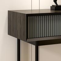 China Oak Marble Top Console Table with Drawers Slim 1200x350x850mm Entryway Furniture for sale