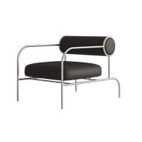 China Stainless Steel Velvet Fabric Armchair 920x620x650mm for Hotel Restaurant for sale