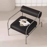 China Stainless Steel Velvet Fabric Armchair 920x620x650mm for Hotel Restaurant for sale