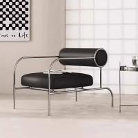 China Stainless Steel Velvet Fabric Armchair 920x620x650mm for Hotel Restaurant for sale