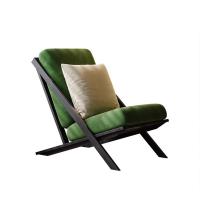 China Hotel Modern Velvet Dining Chair Dark Green 860mm Solid Wood Legs for sale