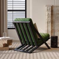 China Hotel Modern Velvet Dining Chair Dark Green 860mm Solid Wood Legs for sale