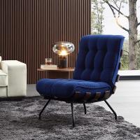 China Olive Green Velvet Armchair with Iron Legs 680x620x850mm Solid Wood Frame for sale