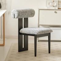 China Customized Fabric Upholstered Dining Chair with Metal Legs 410x410x750mm for sale