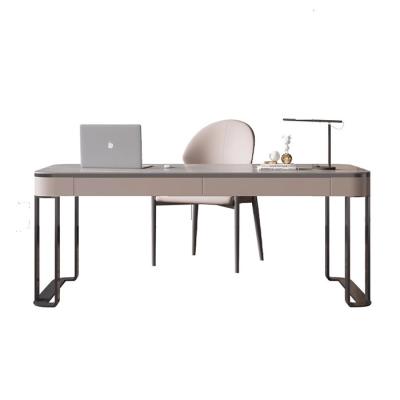 China Ceramic Top Writing Desk 2200x900x750mm Stainless Steel Leg Office Table for sale