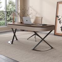 China Antique Oak Writing Table 1800x700x750mm Rectangle Desk with Stainless Steel Leg for sale